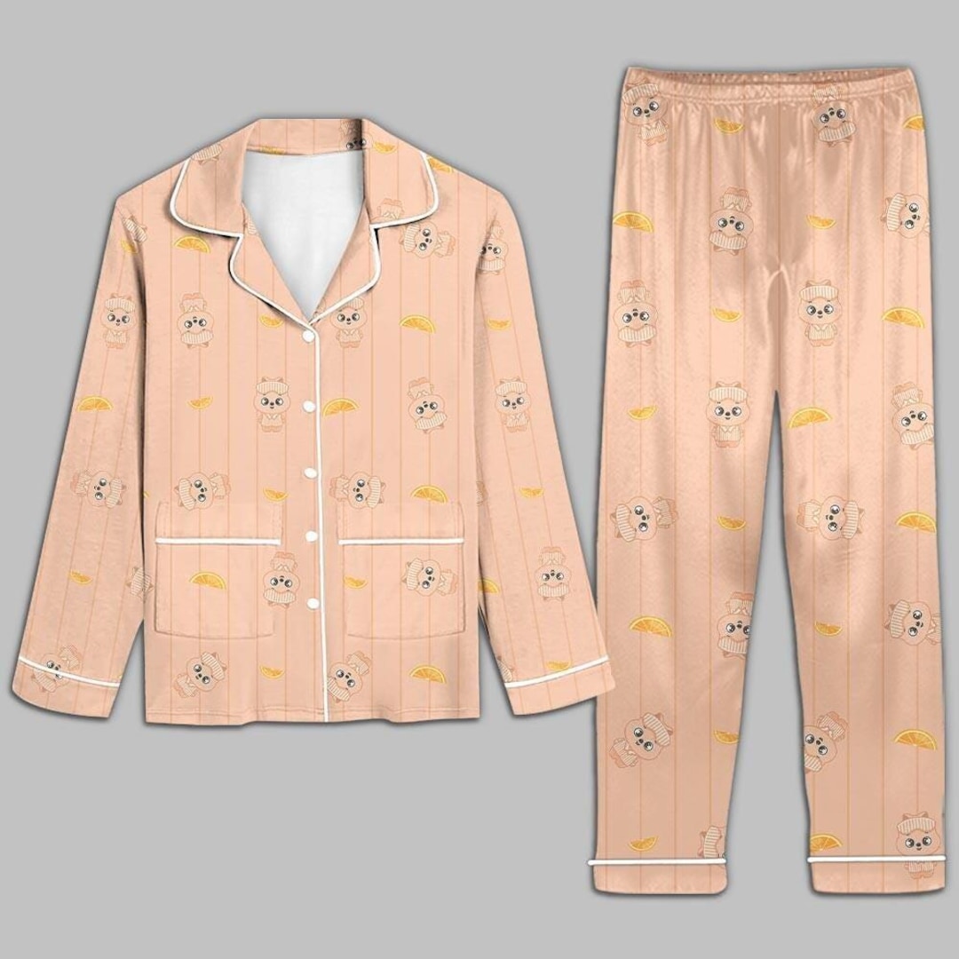 Stray Kids Han Pajama Set, SKZOO Quokka Christmas Pajamas, Kpop Stray ...