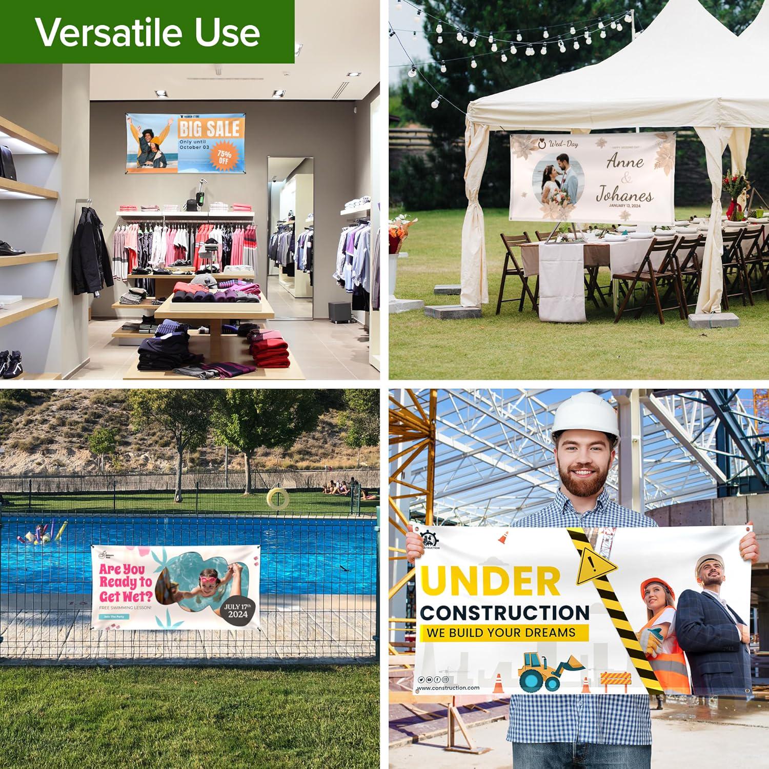 CUSTOM VINYL BANNER 1-day Production Fast Shipping Full Color for ...