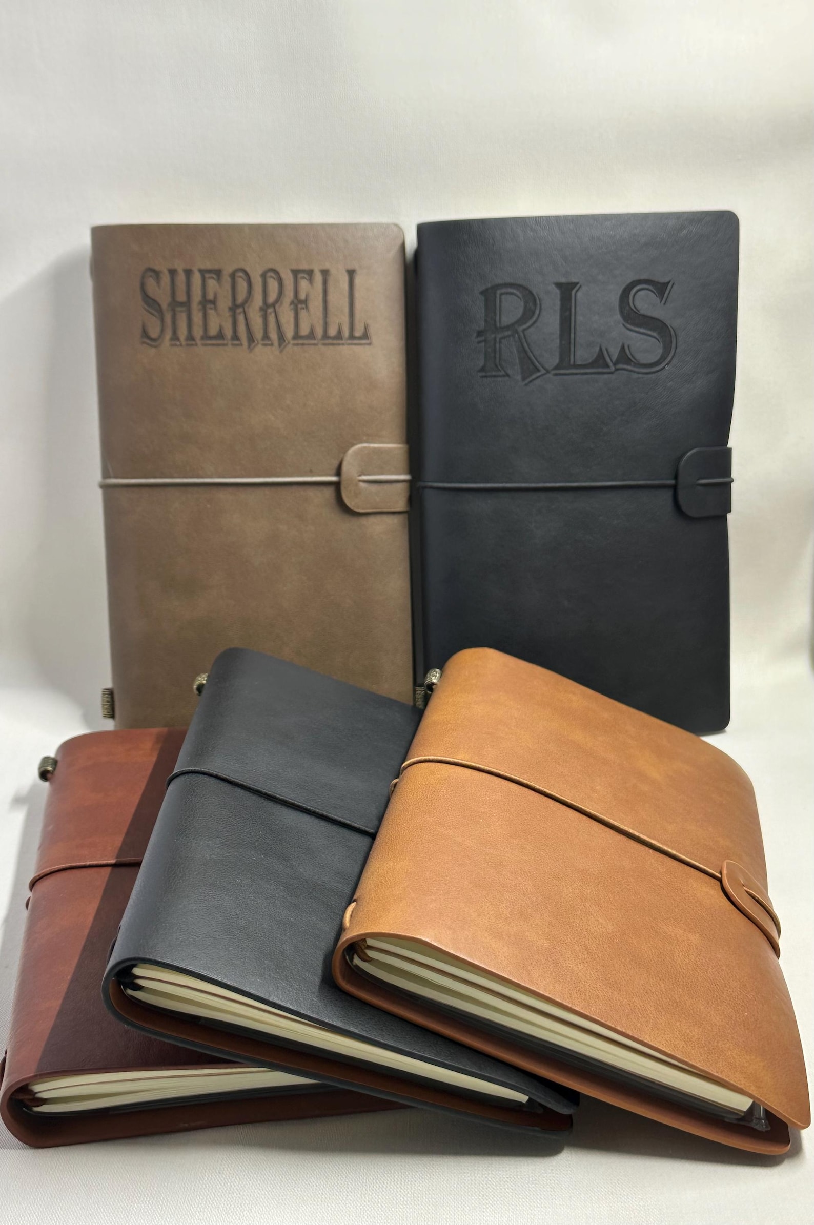 Refillable Faux Leather Travel Journal: Vintage Style Diary, 160 Pages ...