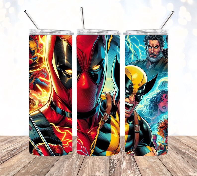 Deadpool Wolverine Tumbler, Superhero Tumbler, Marvel Comics, Spiderman ...