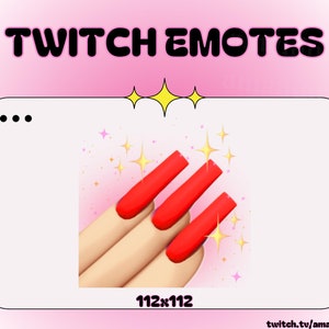 Nail Emoji Twitch Emote | Girly Streamer Emotes| Baddie Twitch Emotes ...