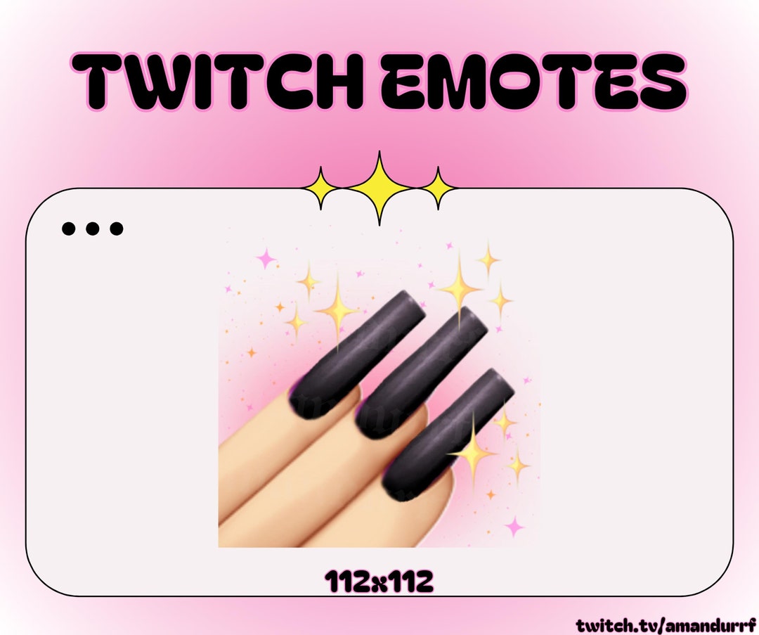 NAIL EMOJI EMOTE | Cute Emotes, Nail Emoji Emote, Girly Emotes, Emotes ...