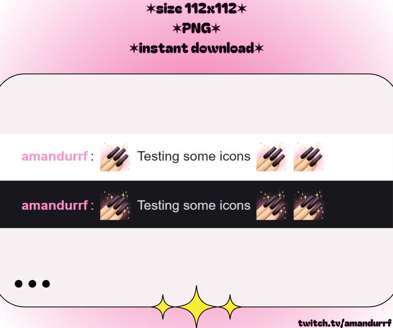 NAIL EMOJI EMOTE | Cute Emotes, Nail Emoji Emote, Girly Emotes, Emotes ...