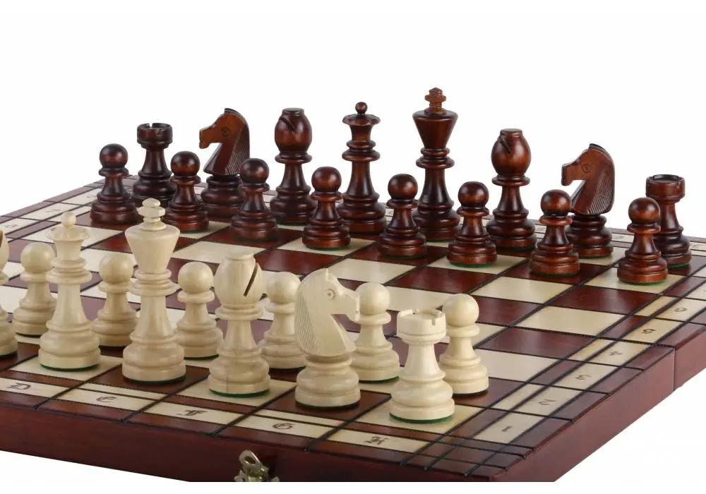 Tournament Chess Set 21x21in With Figure Weights, Wooden Souvenir Chess ...