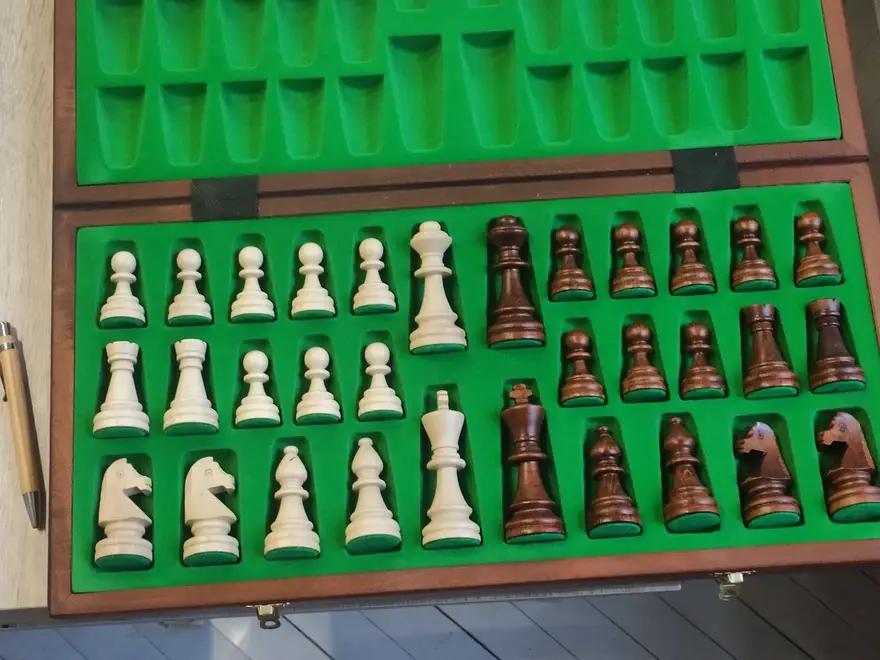 Tournament Chess Set 21x21in With Figure Weights, Wooden Souvenir Chess ...