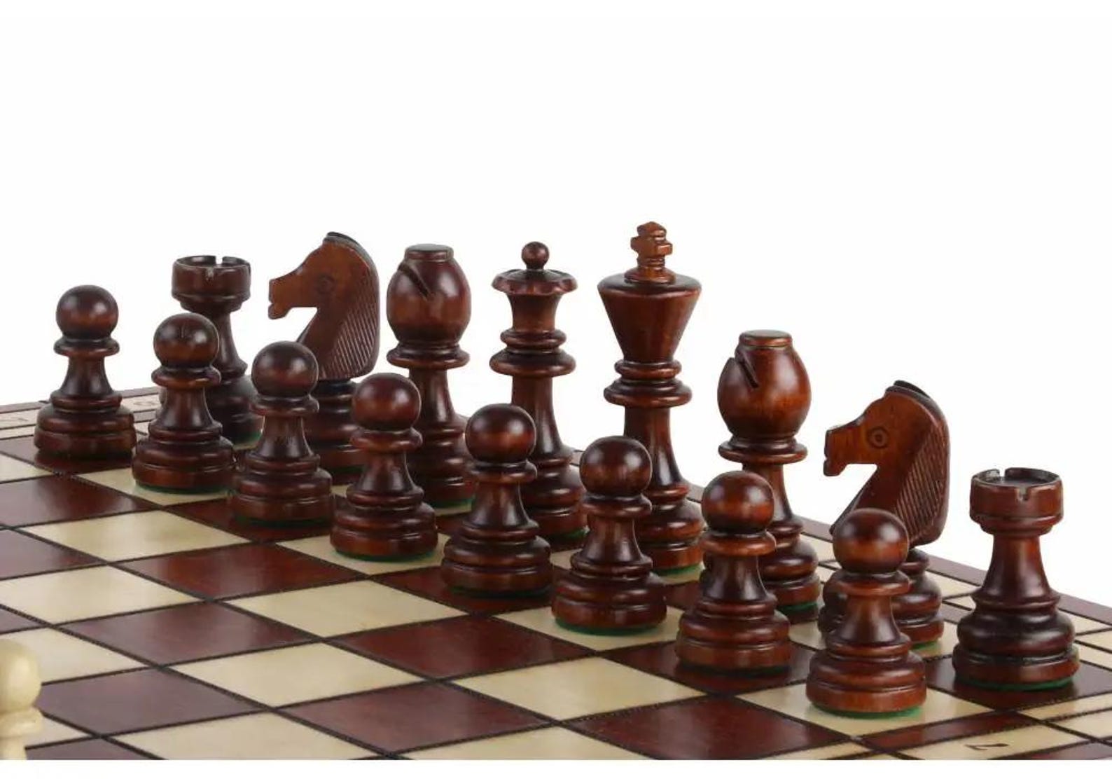 Tournament Chess Set 21x21in With Figure Weights, Wooden Souvenir Chess ...