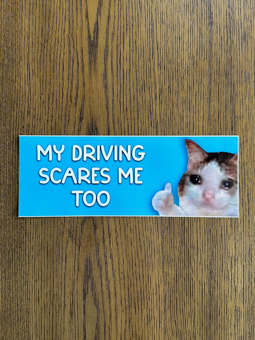 My Driving Scares Me Too Meme - Cute Funny Slap Bumper Vinyl Sticker - Etsy