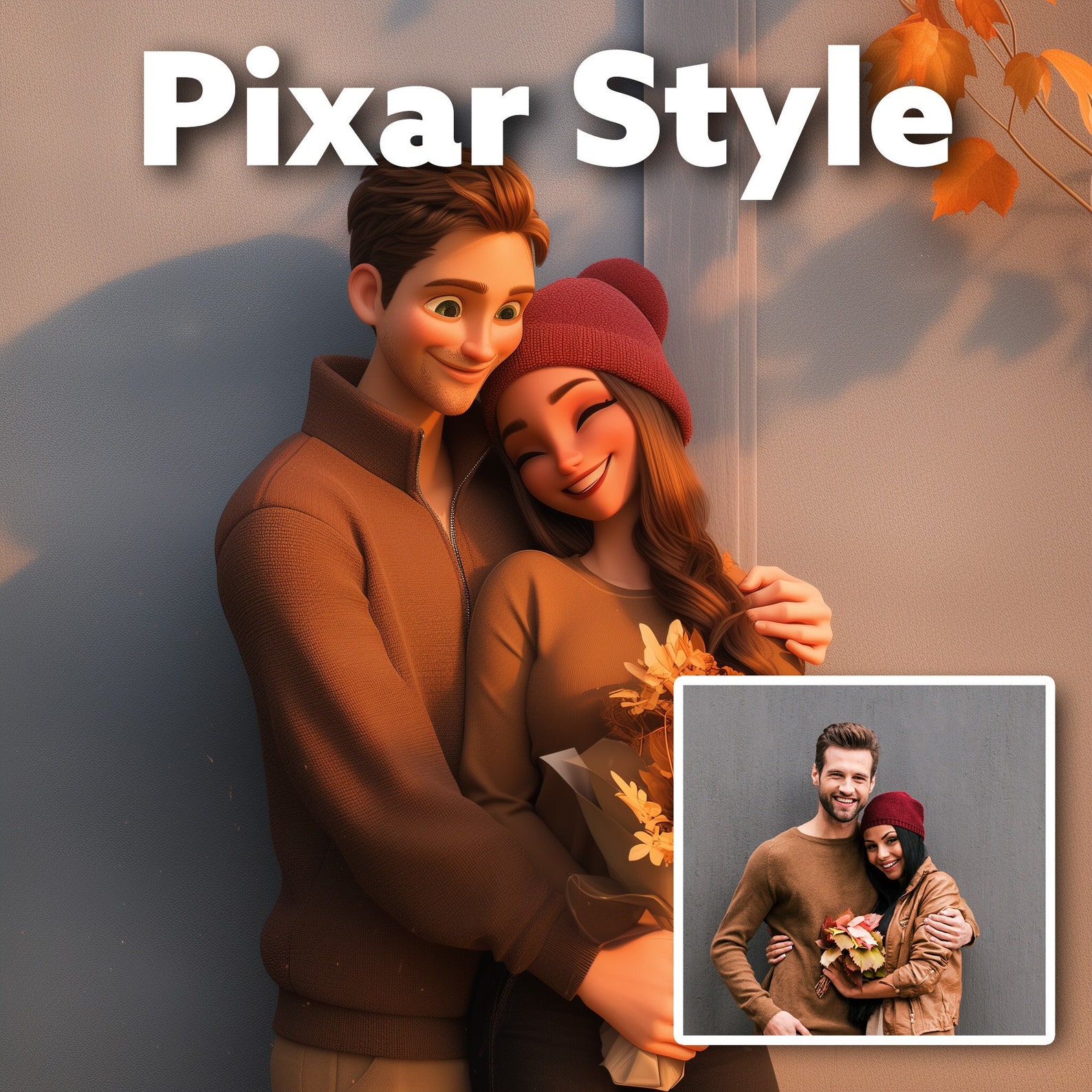 Custom Pixar Style Cartoon Portrait | Family, Couple, Pet (digital ...
