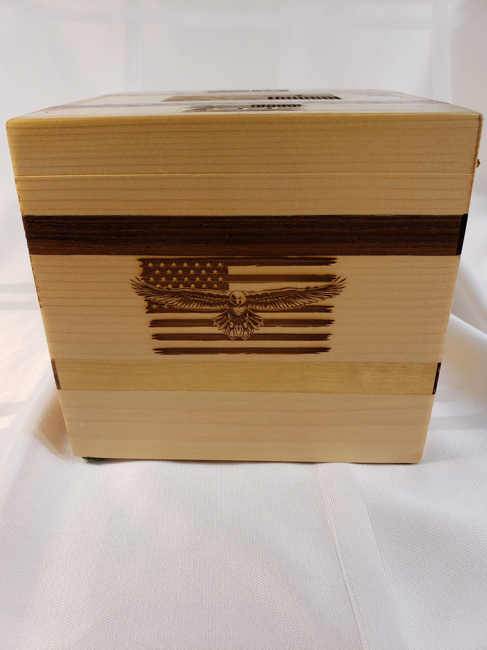 Patriotic Box With Laser Engraved Americana Logos. - Etsy