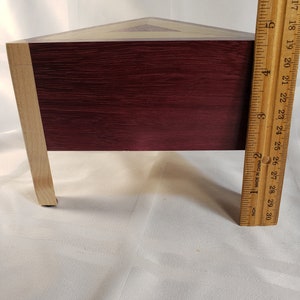 Triangle Hardwood Box. Maple, Purplehart and Burch. Very Unique - Etsy