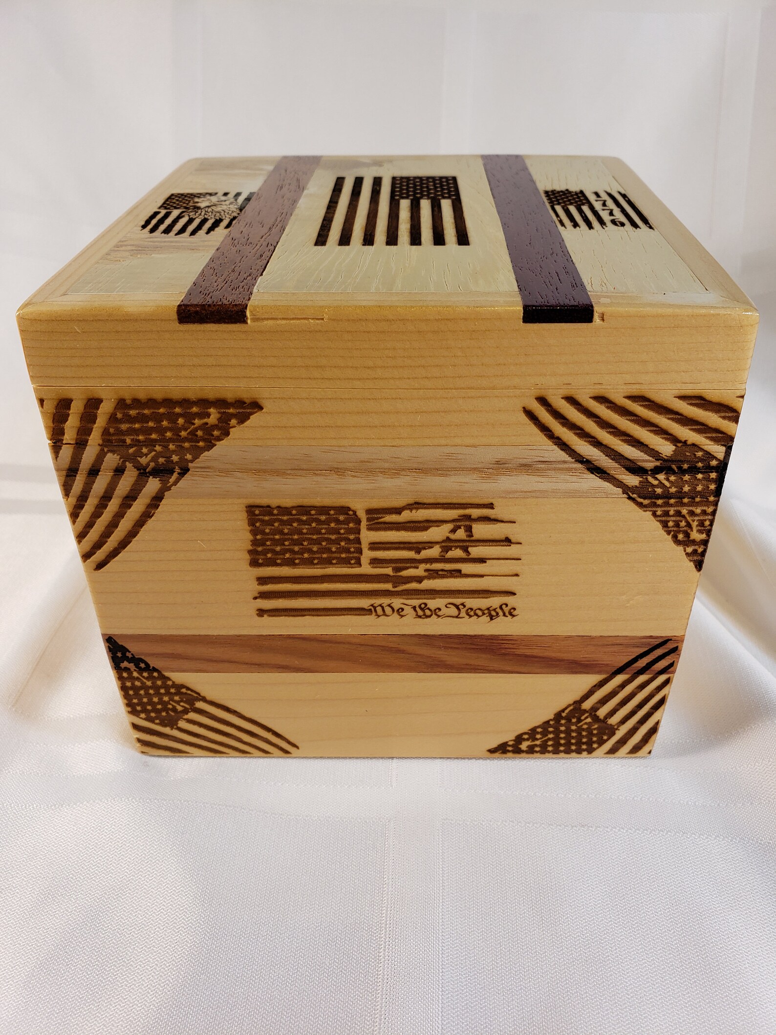 Patriotic Box With Laser Engraved Americana Logos. - Etsy