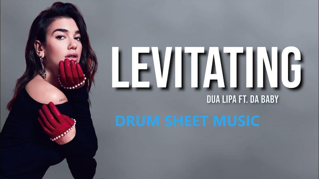 Dua Lipa Levitating Featuring Dababy DRUM SHEET MUSIC Drum Score - Etsy