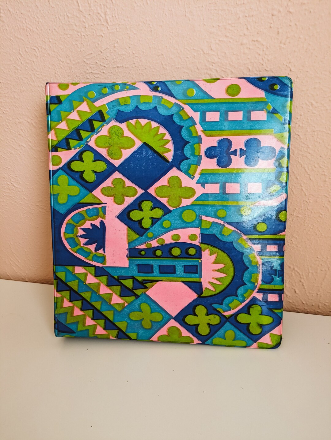 Vintage Binder 1960s 1970s Two Ring Retro School Supplies Cute Kitschy ...