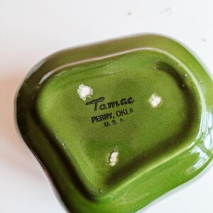 Tamac Pottery Vase Perry Oklahoma USA Green Drip Glaze Vintage Retro ...