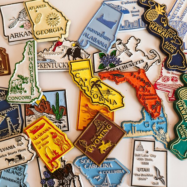 Us States Fridge Magnet - Etsy