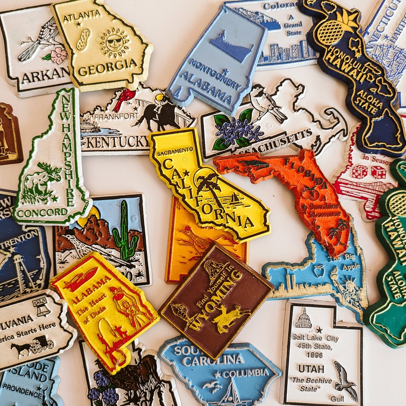 Us States Fridge Magnet - Etsy