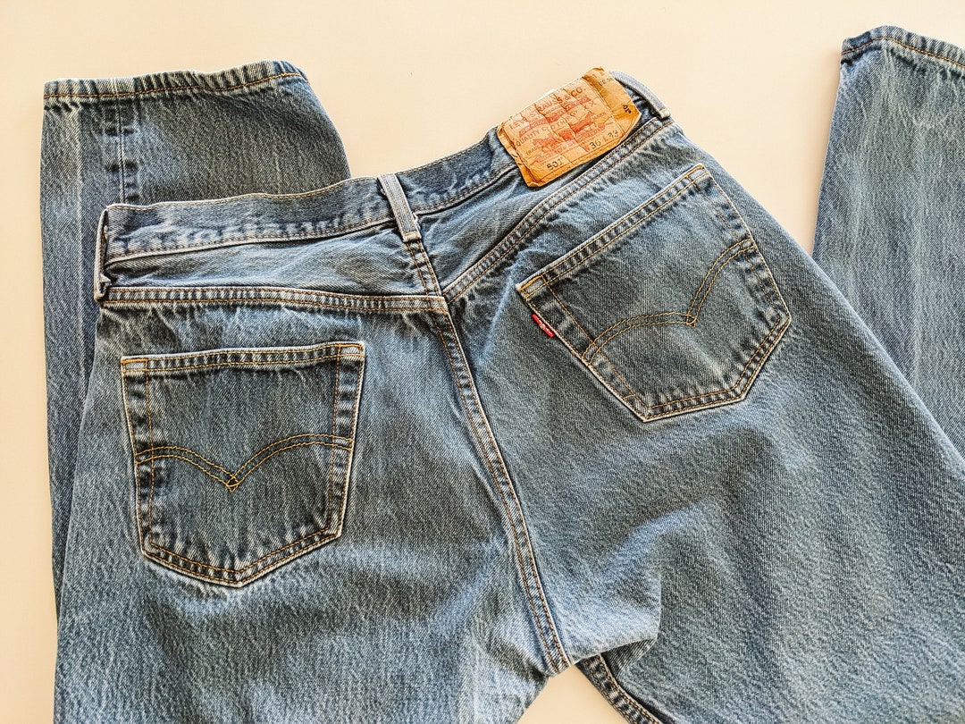 Levis 501 Button Fly Vintage Retro 1990s Made in Egypt 100% Cotton W36 ...