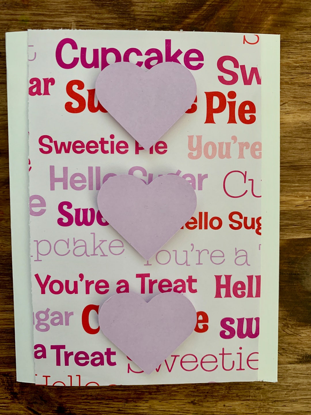 Greeting Card: Purple Heart Valentine - Etsy