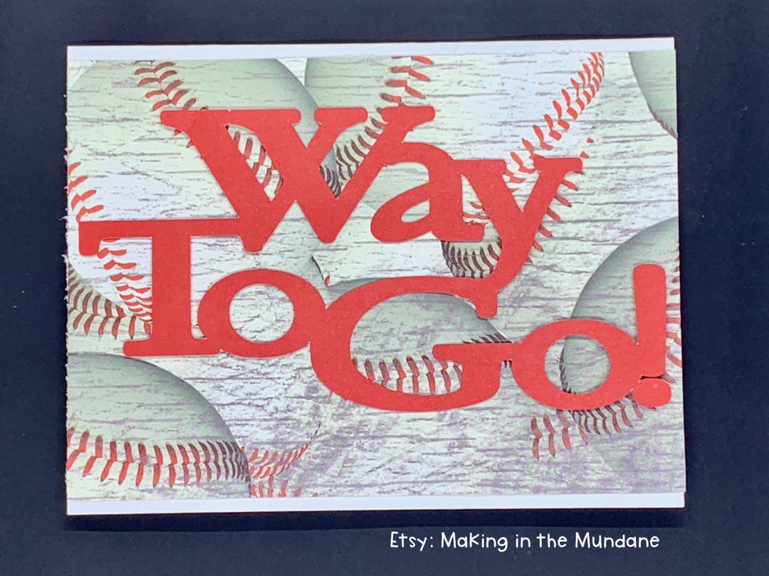 Greeting Card: Baseball - Way to Go! - Etsy