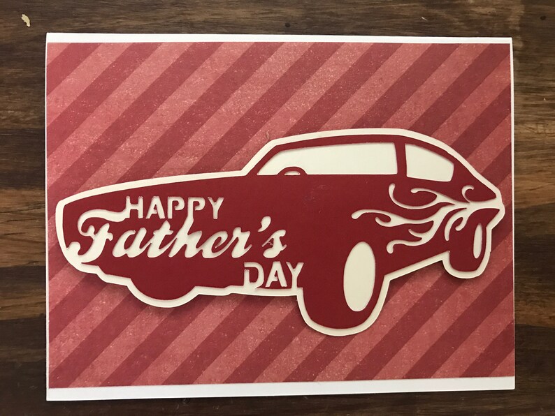 Greeting Card: Happy Father's Day on Car - Etsy
