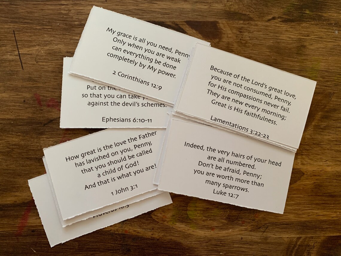 Personalized Scripture Cards - Etsy