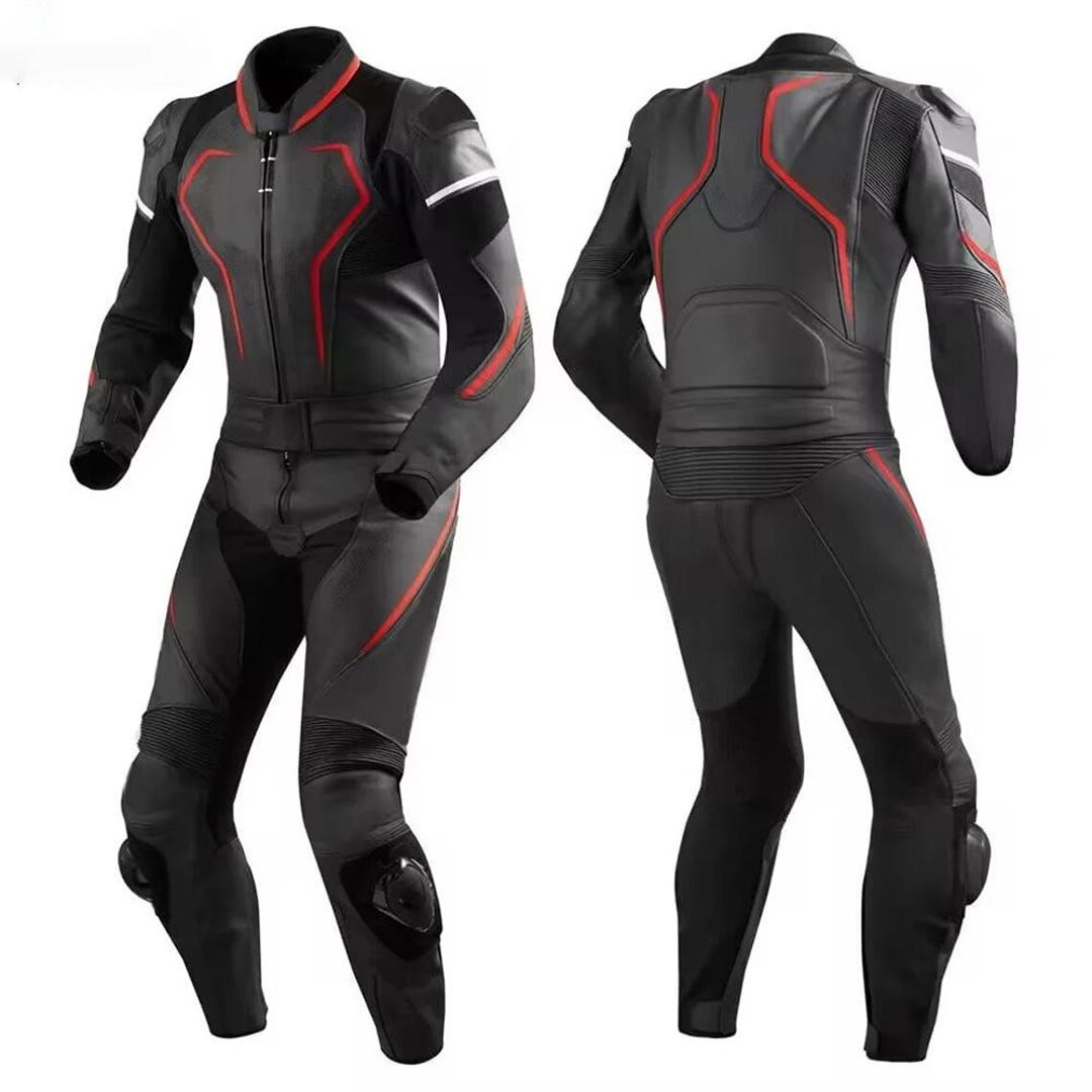 Customized Moterbike Leather Suit Men One Piece Suit With Armor ...