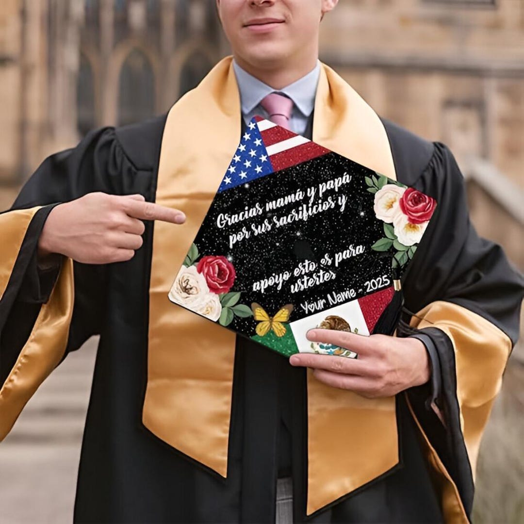 Custom Mexican Flag Graduation Cap Topper 2025,personalized Mexico Grad ...
