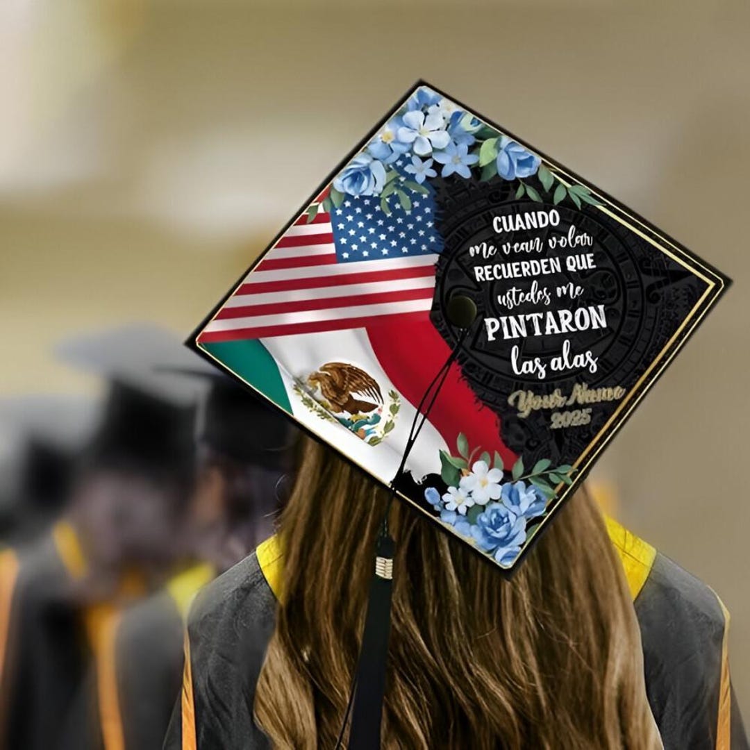Custom Mexican Flag Graduation Cap Topper 2025,personalized Mexico Grad ...
