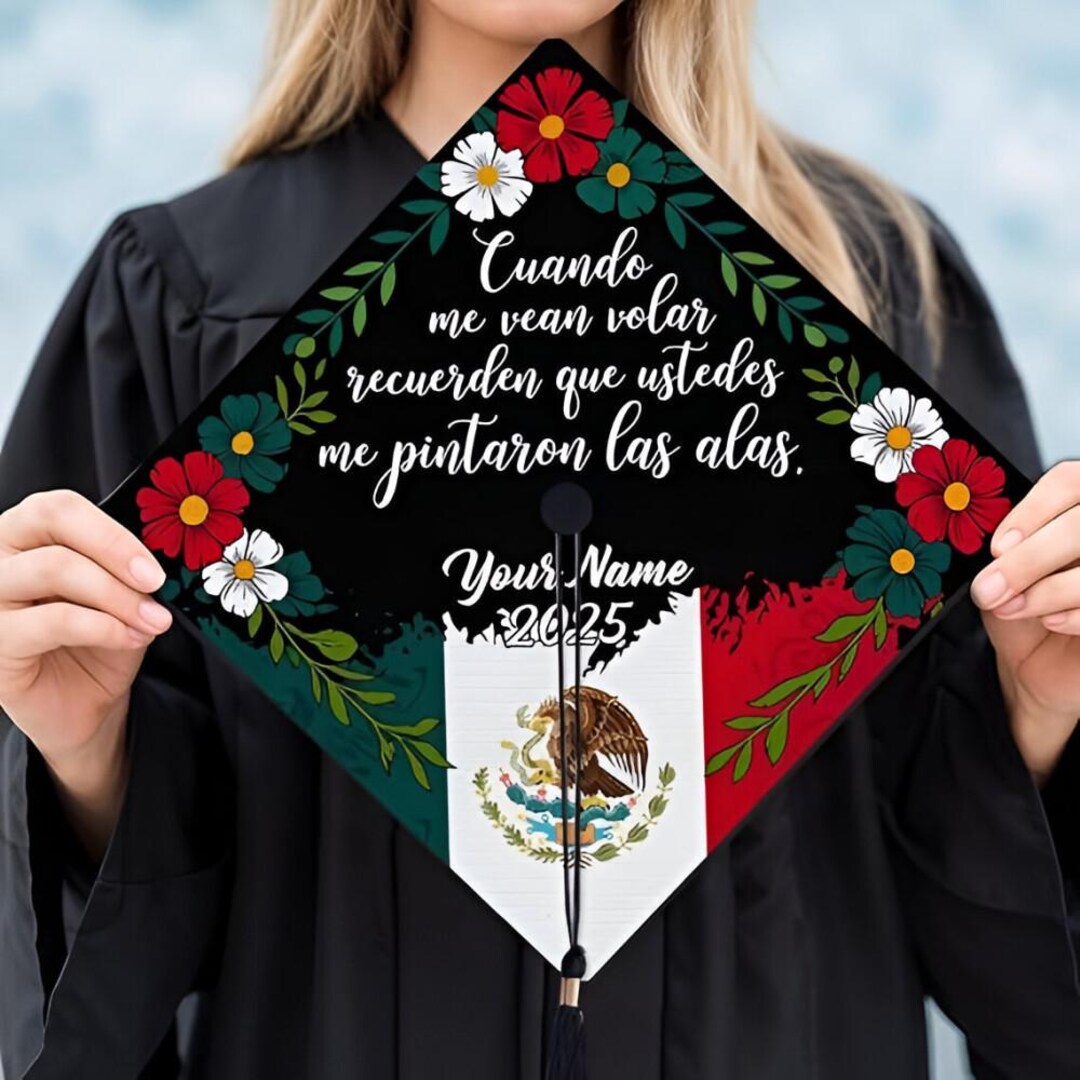 Custom Mexican Flag Graduation Cap Topper 2025,personalized Mexico Grad ...
