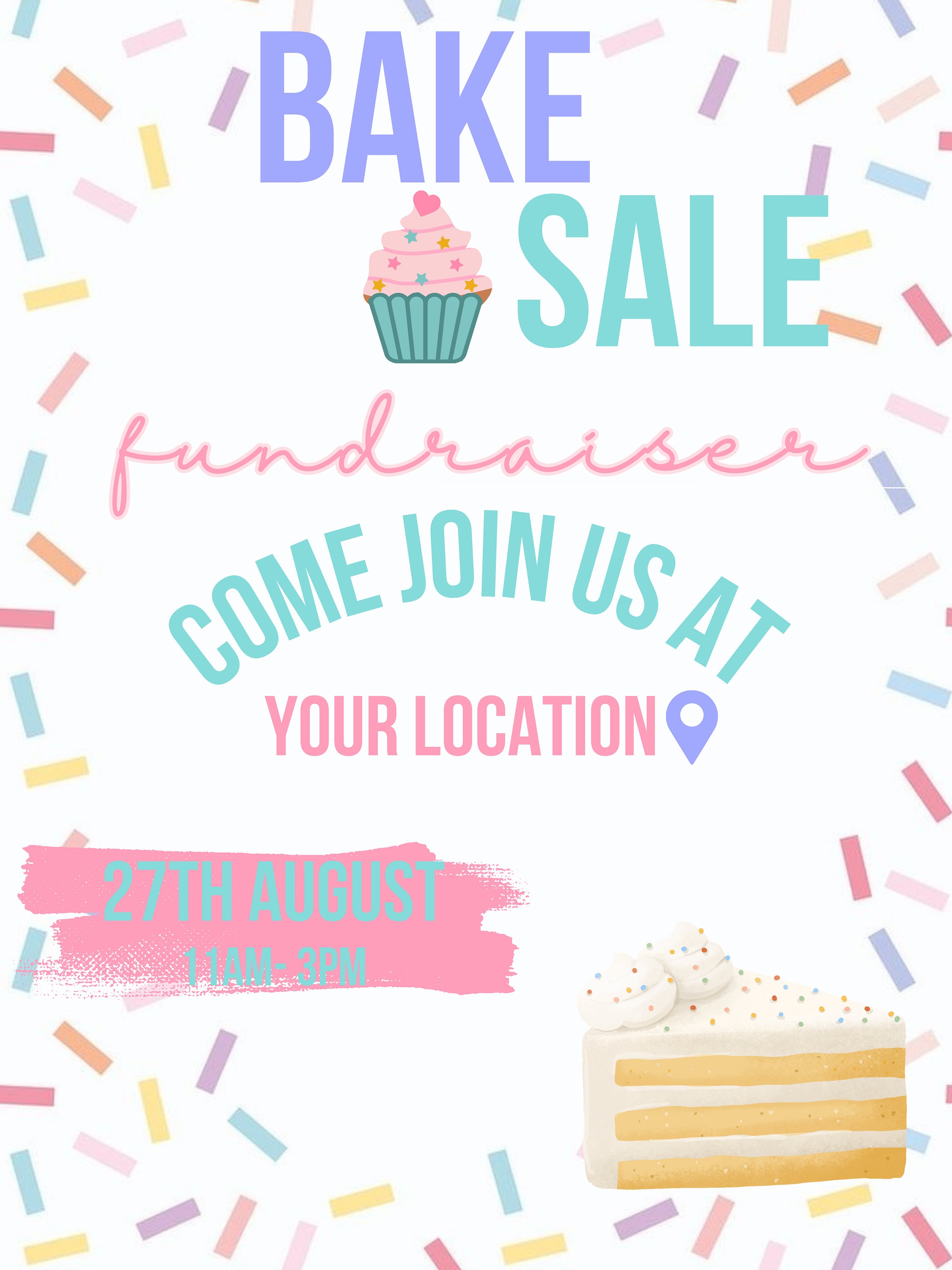 EDITABLE Bake Sale Poster - Etsy