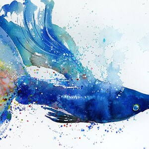 Guppy Blue • Watercolor With Gouache • Original Painting - Etsy