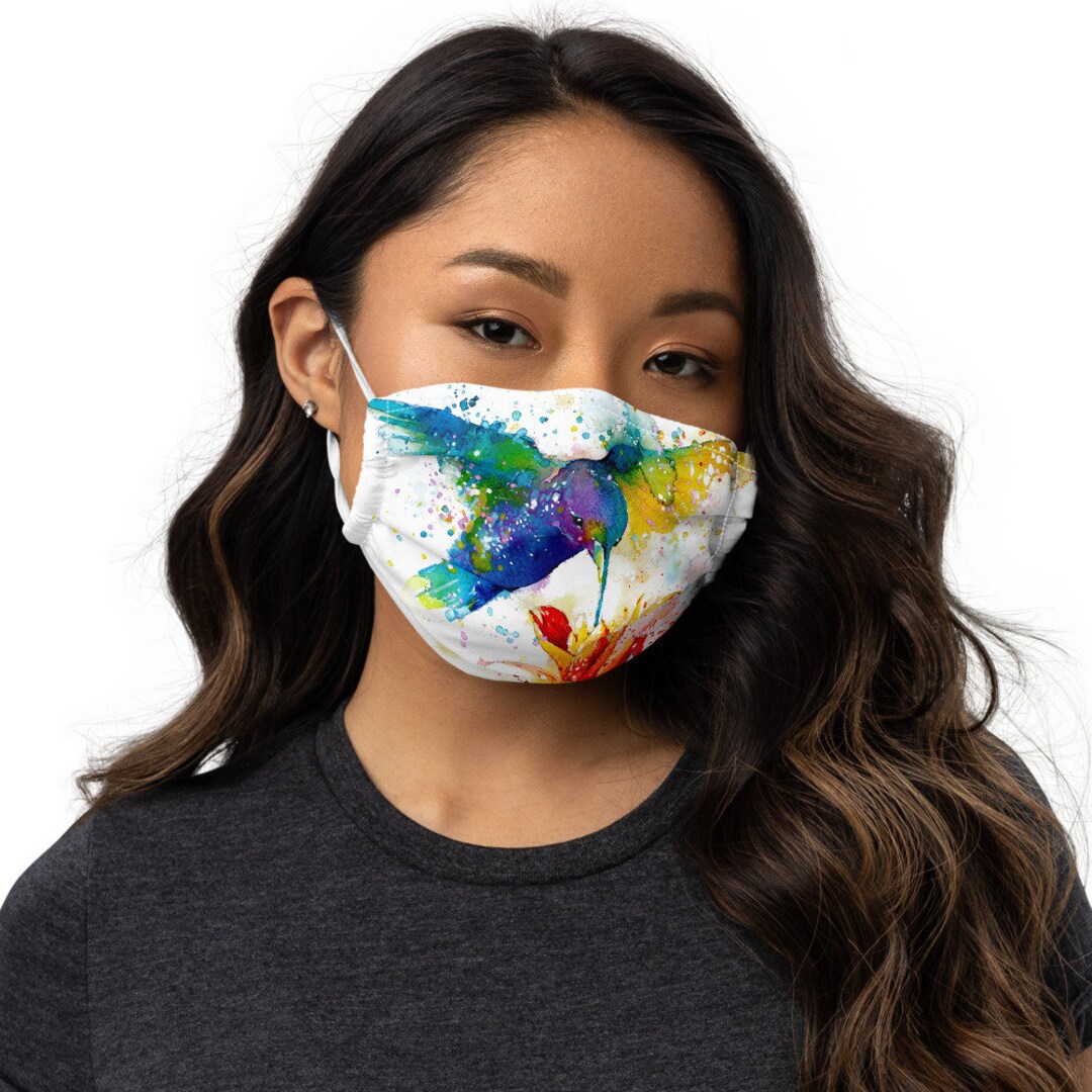 Face Mask | Custom-make With Hummingbird Print - Etsy