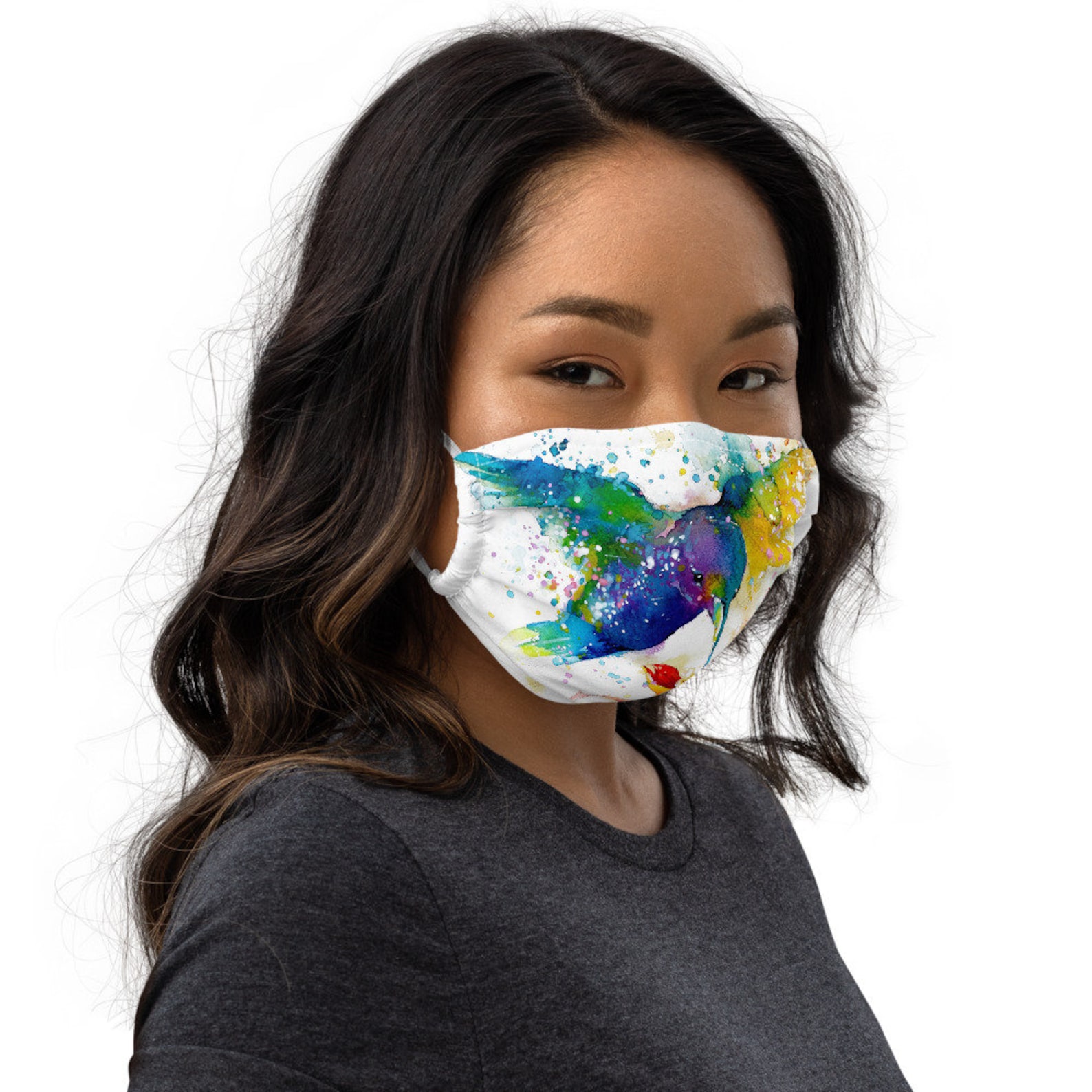 Face Mask | Custom-make With Hummingbird Print - Etsy