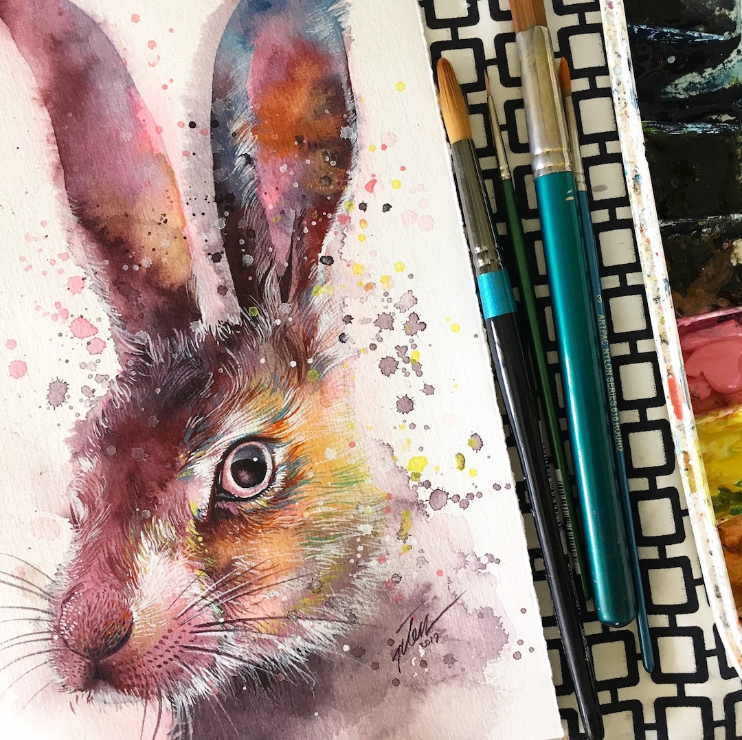 Rabbit • Watercolour Painting • Art Print - Etsy