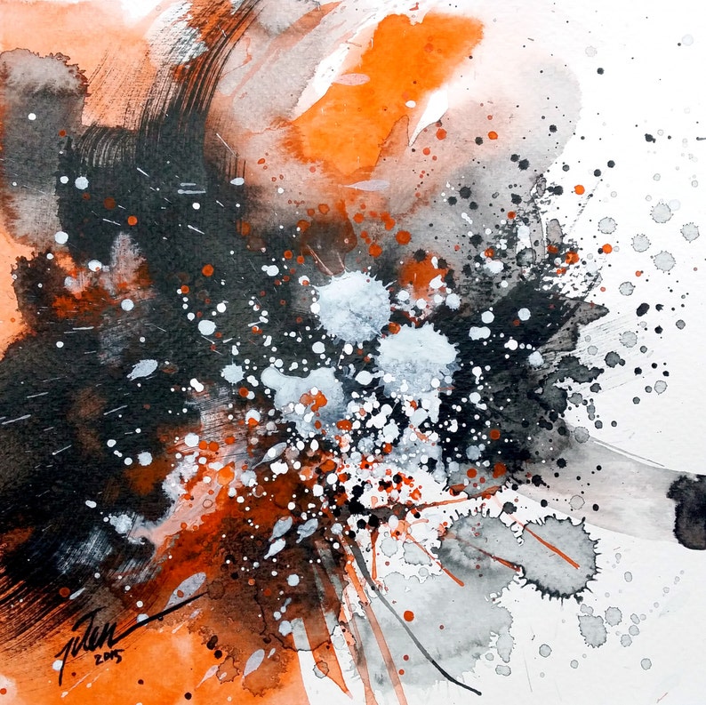 Chaos X Subside 02 Watercolour With Gouache 21 X 21cm Art Print - Etsy