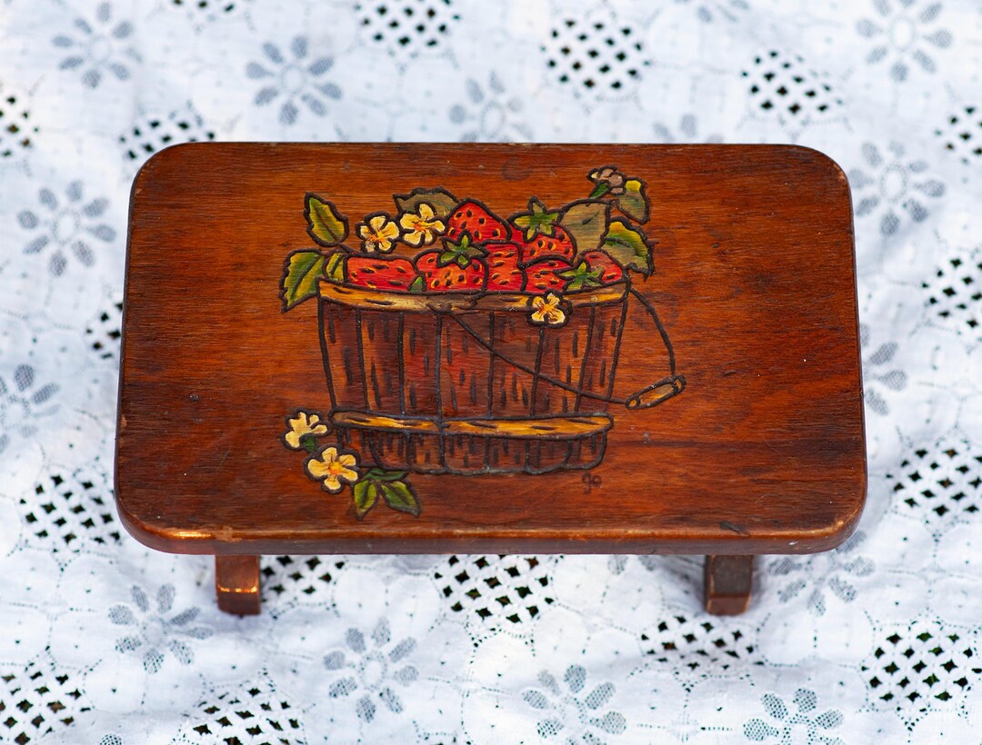 Vintage Wooden Kids Step Stool – Classic, Durable, and Charming Home ...