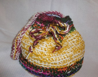 Round drawstring bag | Etsy