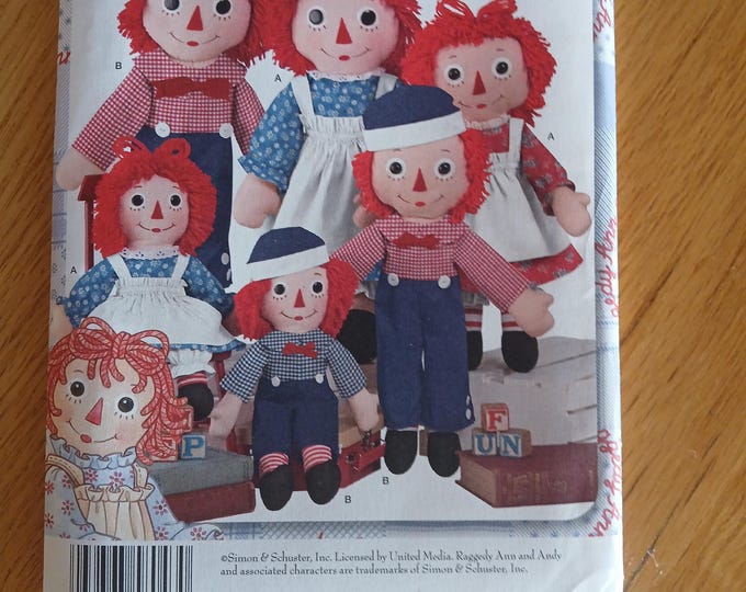 Simplicity 8043 Raggedy Ann & Andy Pattern. Factory Fold. - Etsy