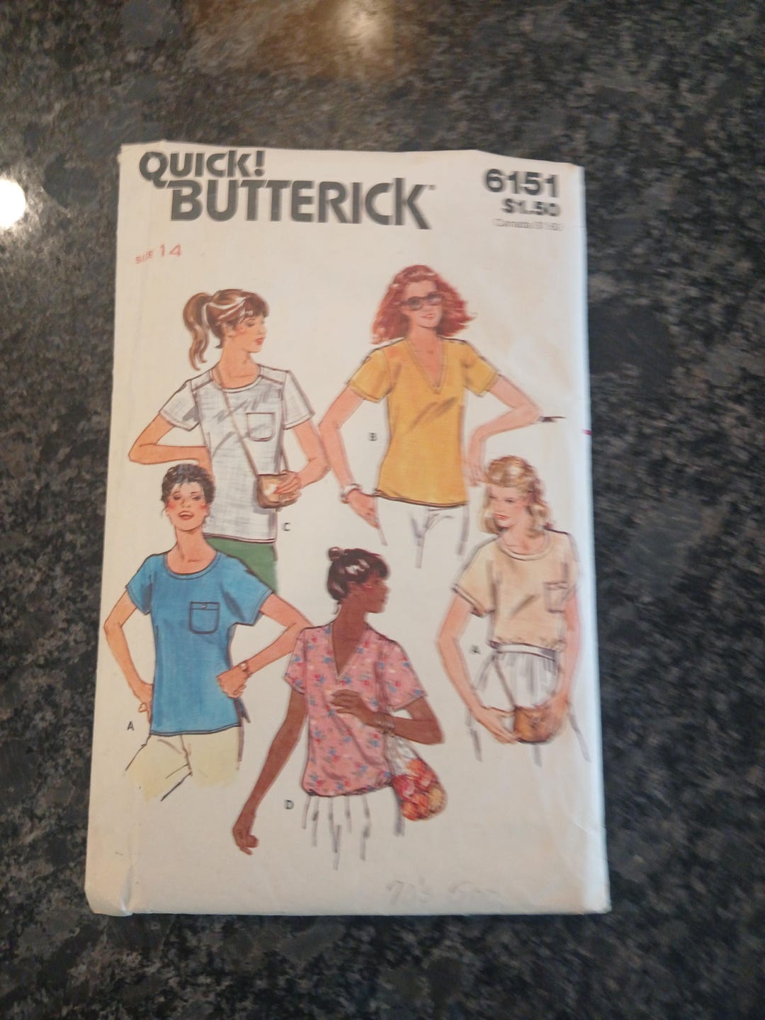 Rare Vintage Butterick 6151 Misses' Tops Pattern. Size 14. - Etsy