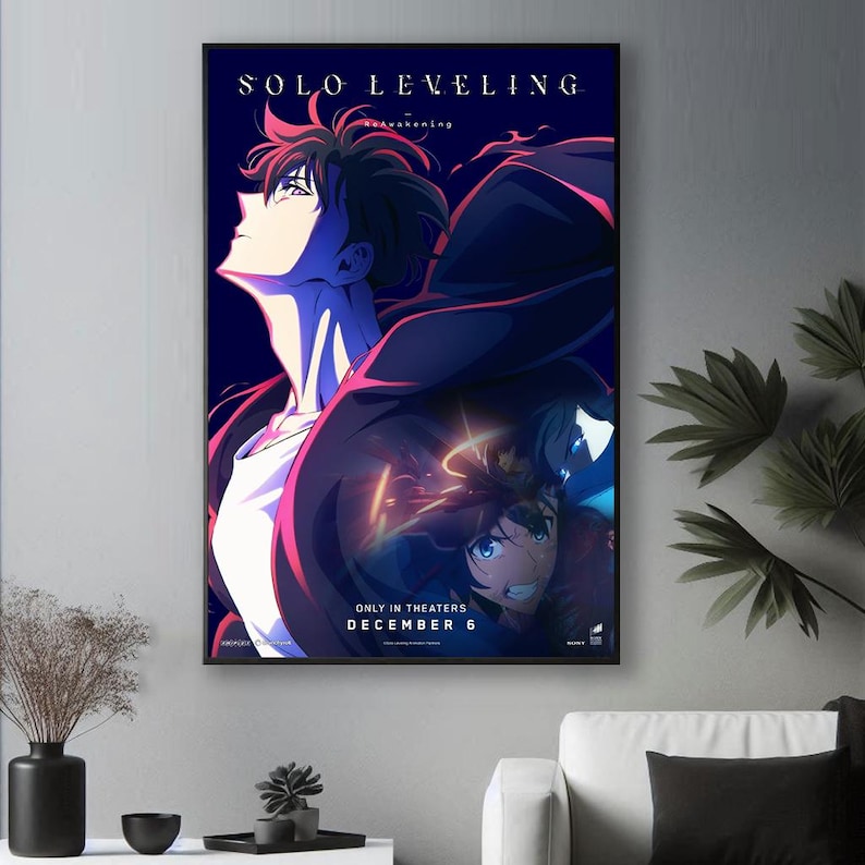 Solo Leveling reawakening Movie Poster Retro Art Prints Wall Art ...