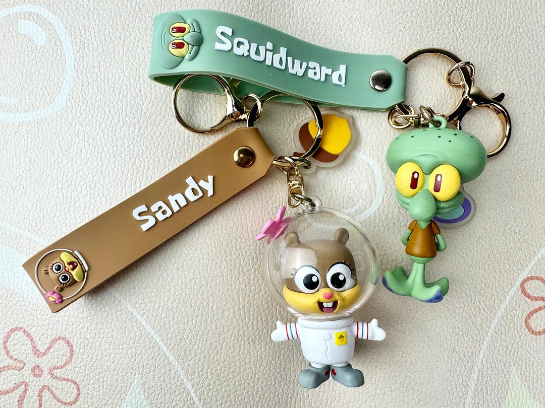 Spongebob-spongebob Keychain-squidward Keychain-mr. Krabs Keychain ...