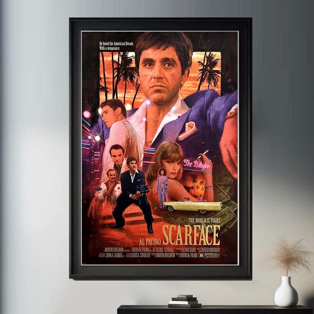 Scarface Movie Poster Retro Art Prints Wall Art Collections Classic ...