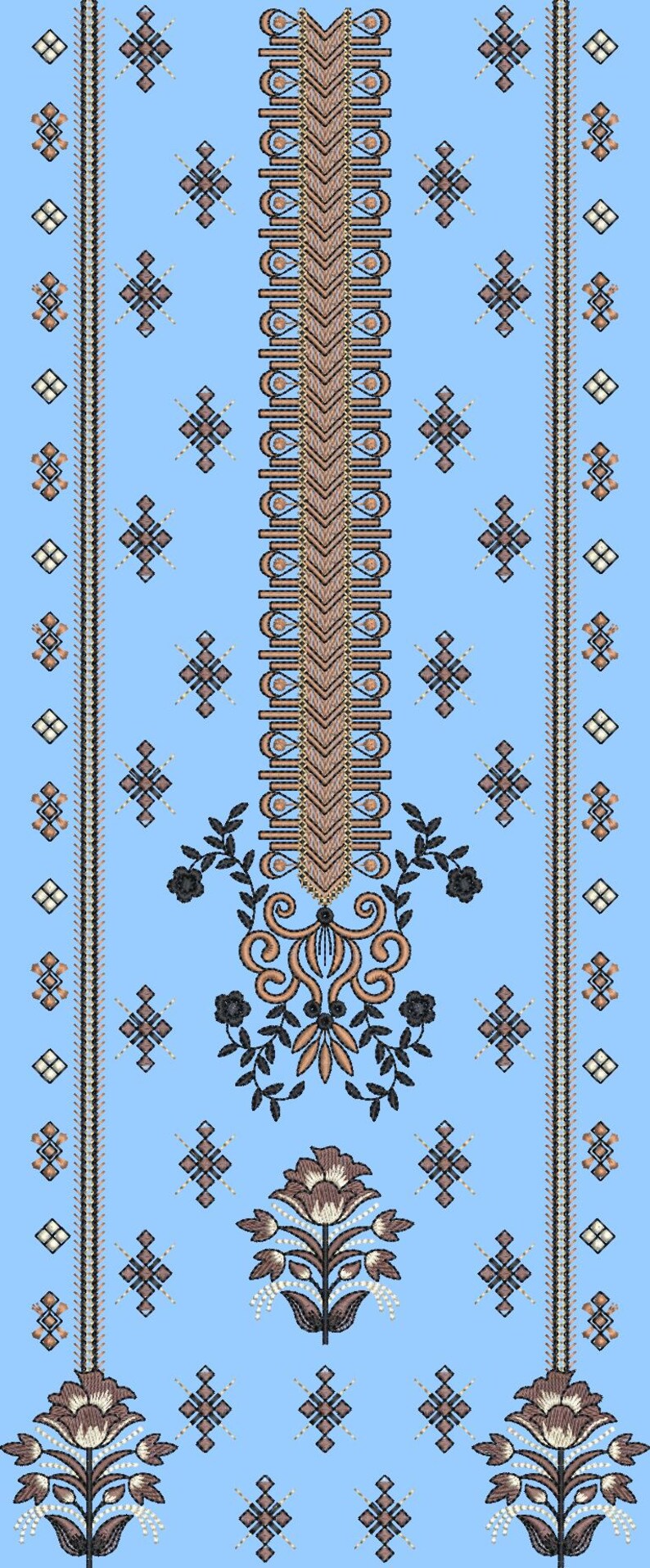 Embroidery Neck Designs - Etsy