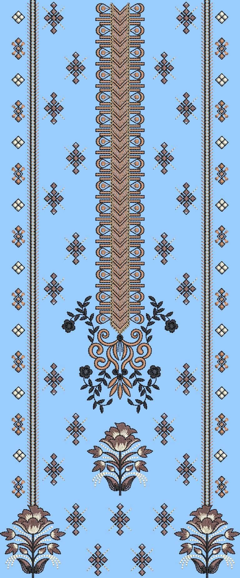 Embroidery Neck Designs - Etsy