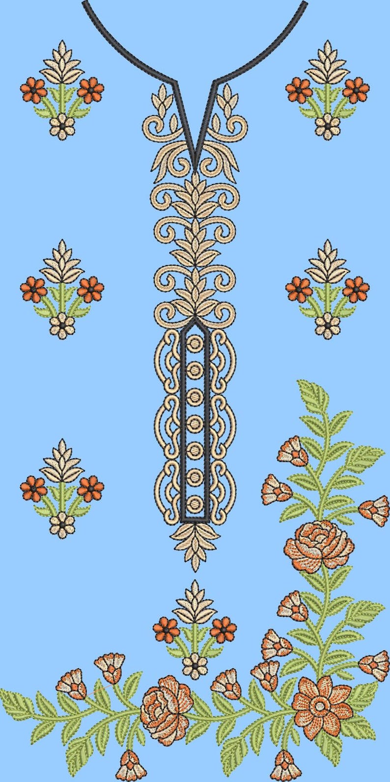 Beautiful Embroidery Neck Designs 10 Designs - Etsy