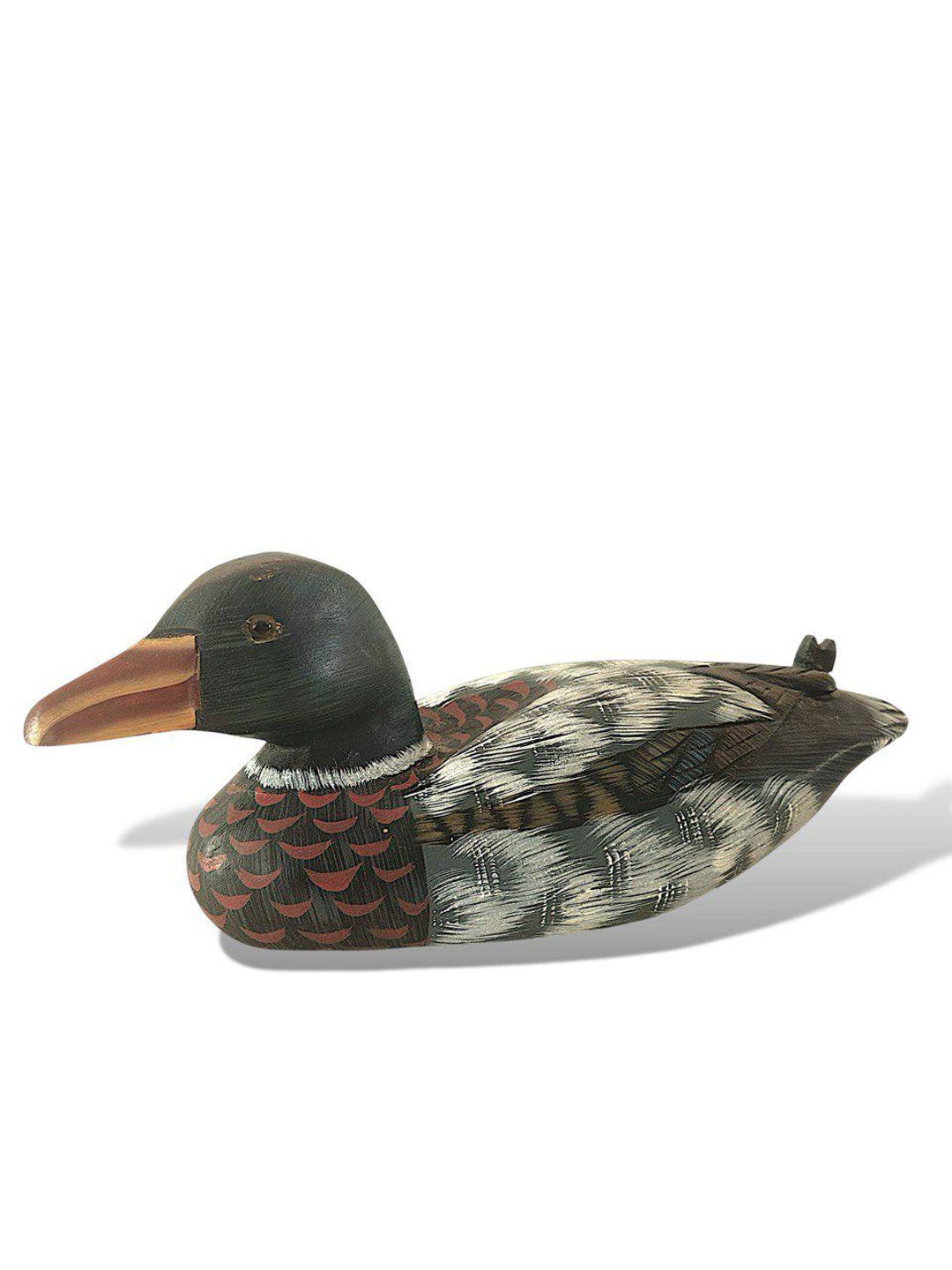 Vintage Folk Art Wooden Duck Pair – Handcrafted Painted Decor (1960 ...