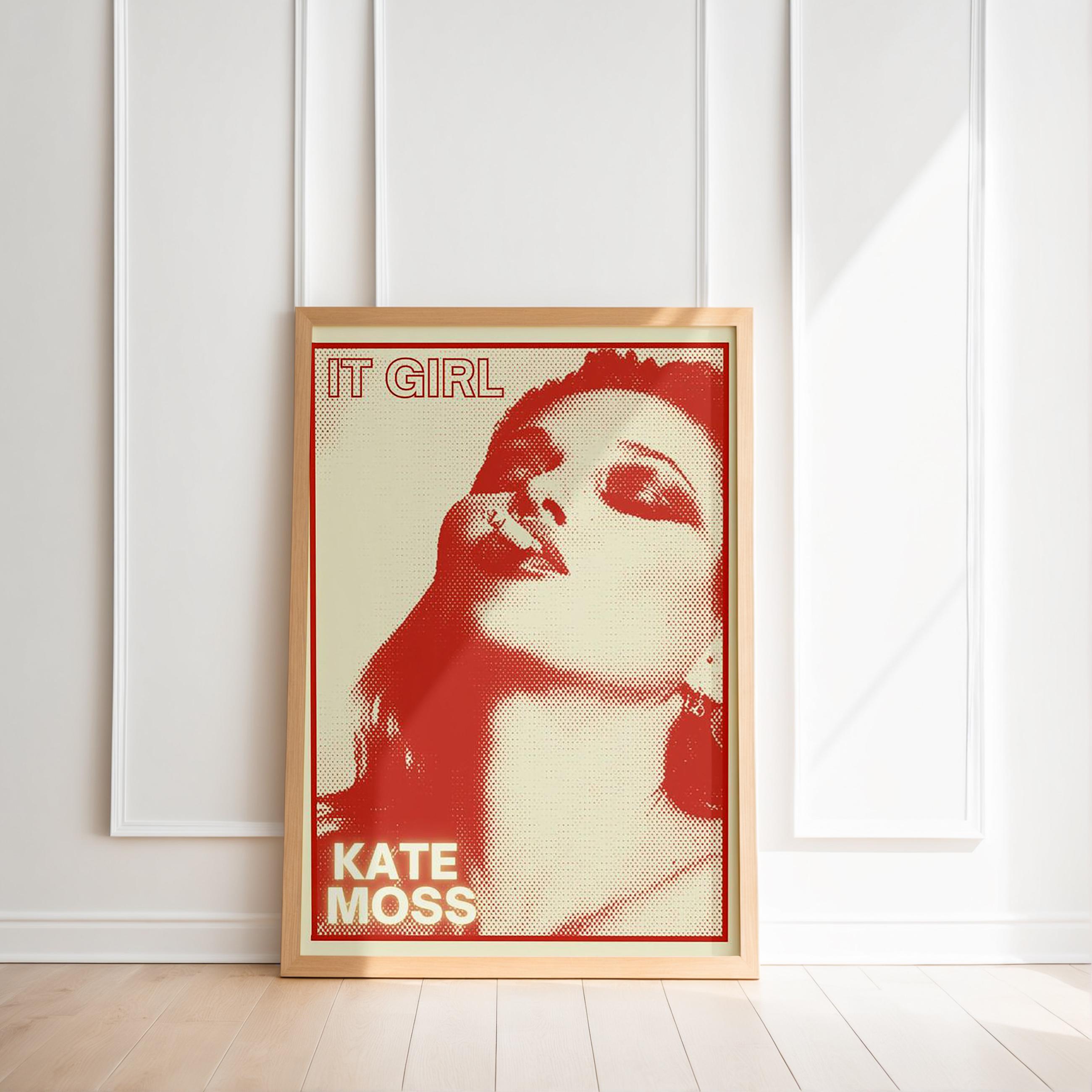Kate Moss Print, Kate Moss Poster, Fashion Printi Vintage Fashion Mag I ...