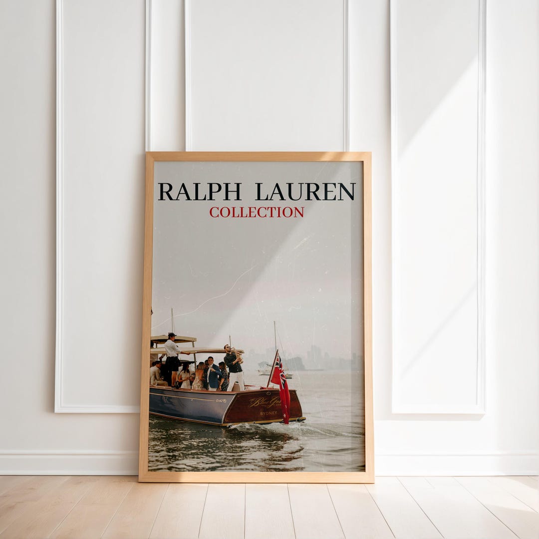 Ralph Lauren Poster, Vintage Fashion Magazine Poster, Retro Fashion ...