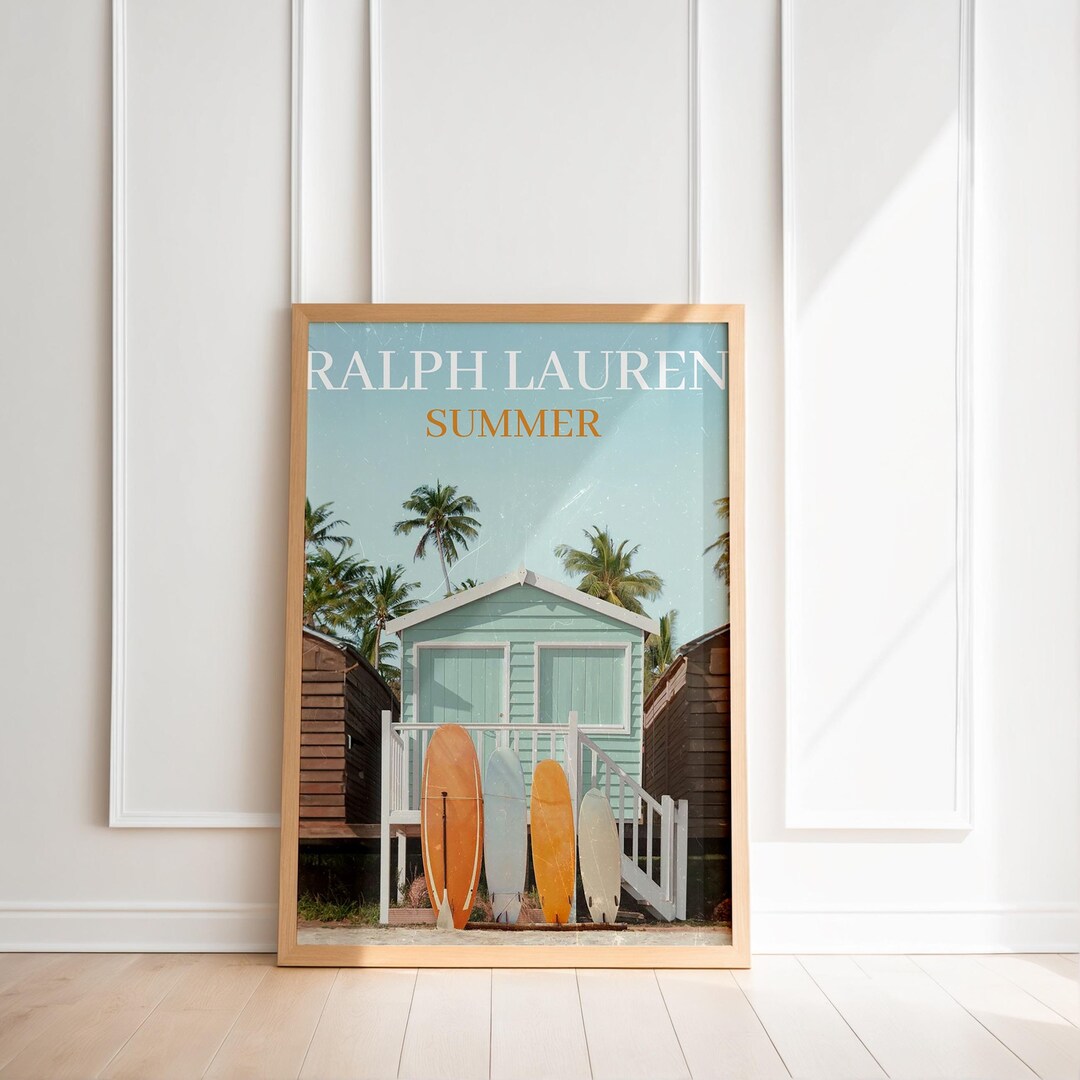 Ralph Lauren Poster, Vintage Fashion Magazine Poster, Retro Fashion ...
