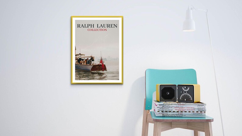 Ralph Lauren Poster, Vintage Fashion Magazine Poster, Retro Fashion ...